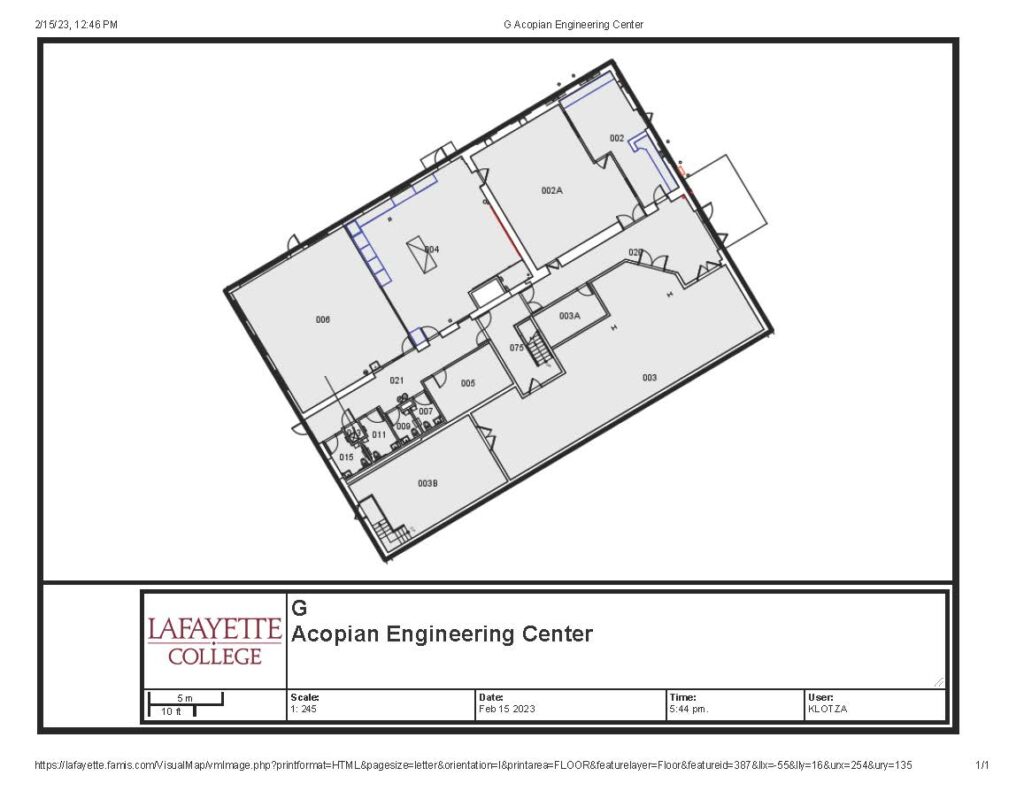 Acopian Engineering Center Labs & Room Locations · Engineering ...